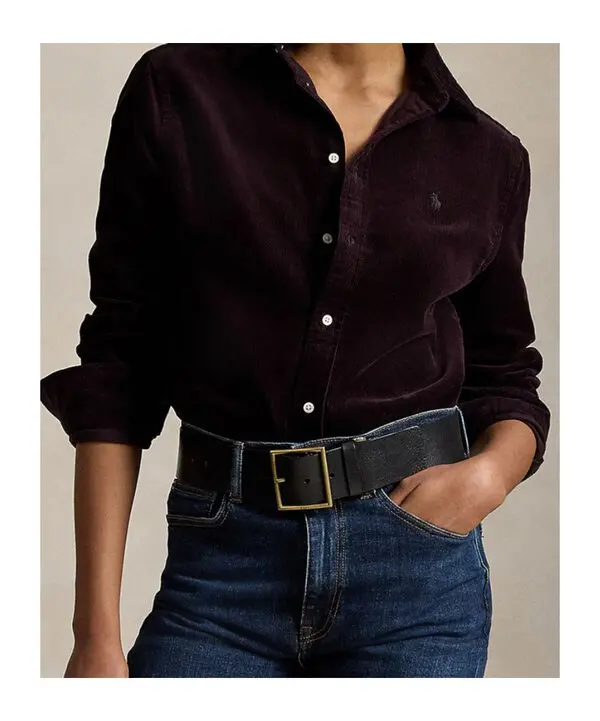Polo Ralph Lauren Corduroy Long Sleeve Shirt - Bordeaux Red
