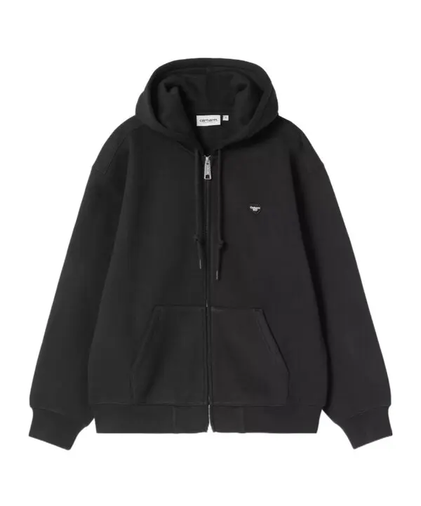 Carhartt Work In Progress Hooded Small Heart Patch Jacket - Black/black