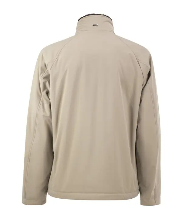 Herno Long-sleeved Casual Jacket With Faux Fur Collar