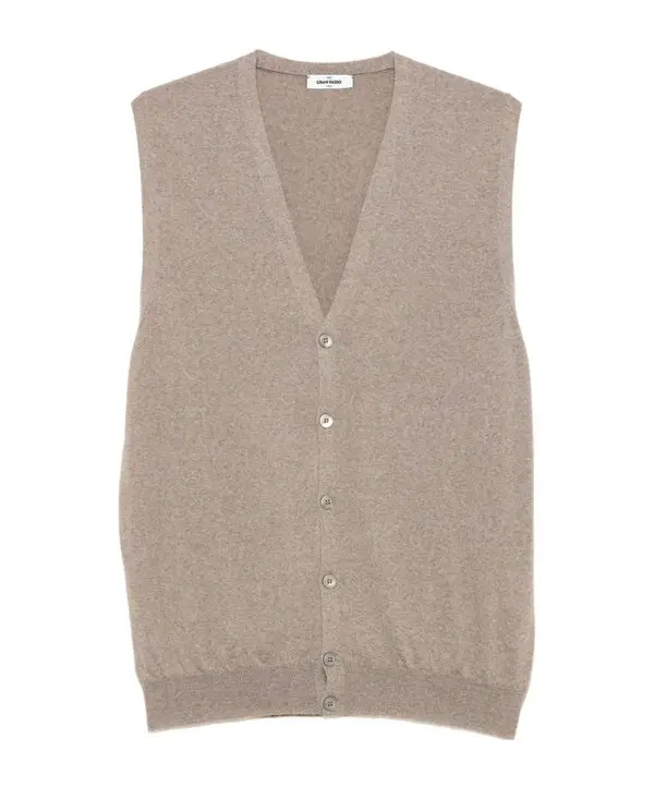 GRAN SASSO Sleeveless Knit Vest - Nude