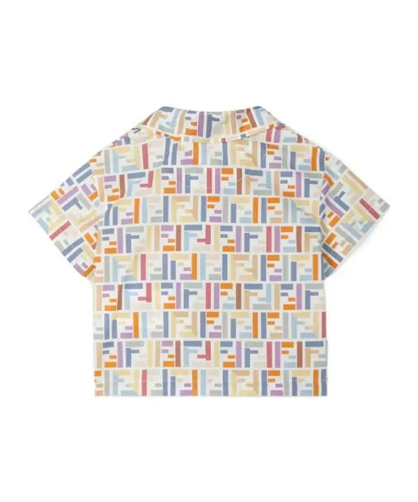 Fendi Cotton Poplin Ff Logo Shirt - Multi-color