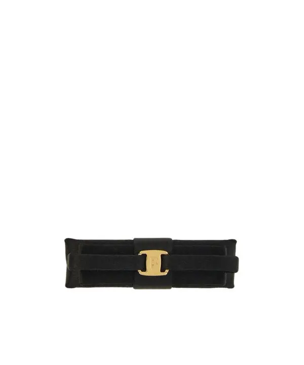 FERRAGAMO Mini Ribbon Hair Clip - Black