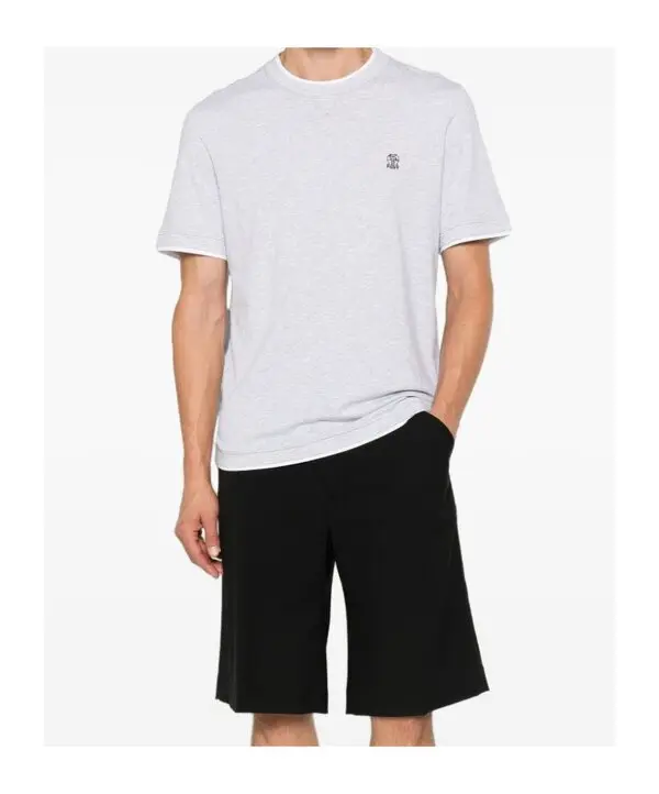 Brunello Cucinelli Logo-embroidered Crew-neck T-shirt