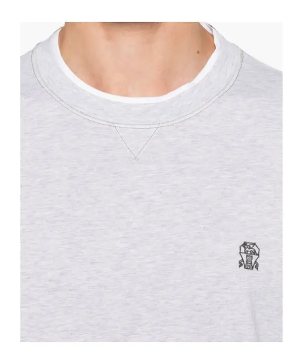 Brunello Cucinelli Logo-embroidered Crew-neck T-shirt