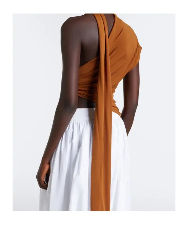 Christopher Esber Vienna Draped Scarf-detail Jersey Top