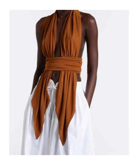 Christopher Esber Scarf Halterneck Jersey Top