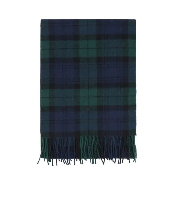 Polo Ralph Lauren Fringed Edge Checked Scarf - Green