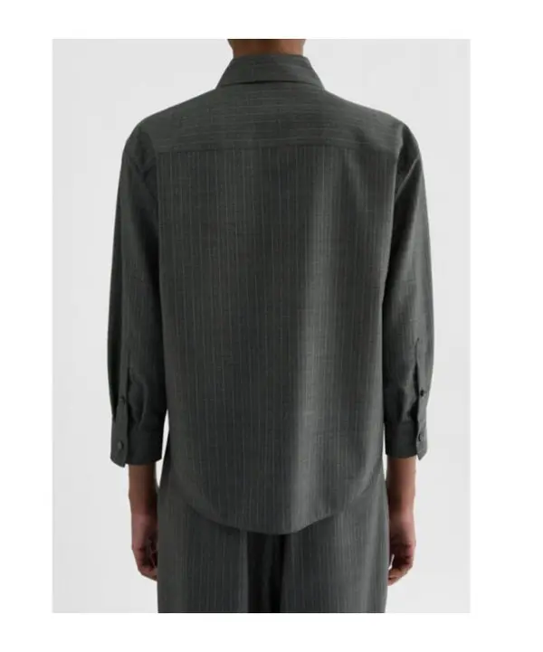 JIL SANDER Pinstripe-pattern Cropped Shirt