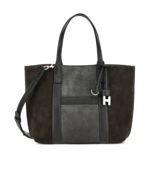 Hogan Script Shopping Bag Small - Brown-grey