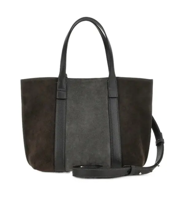 Hogan Script Shopping Bag Small - Brown-grey
