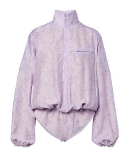 Christopher Esber Light Leak Jacquard Romper - Purple