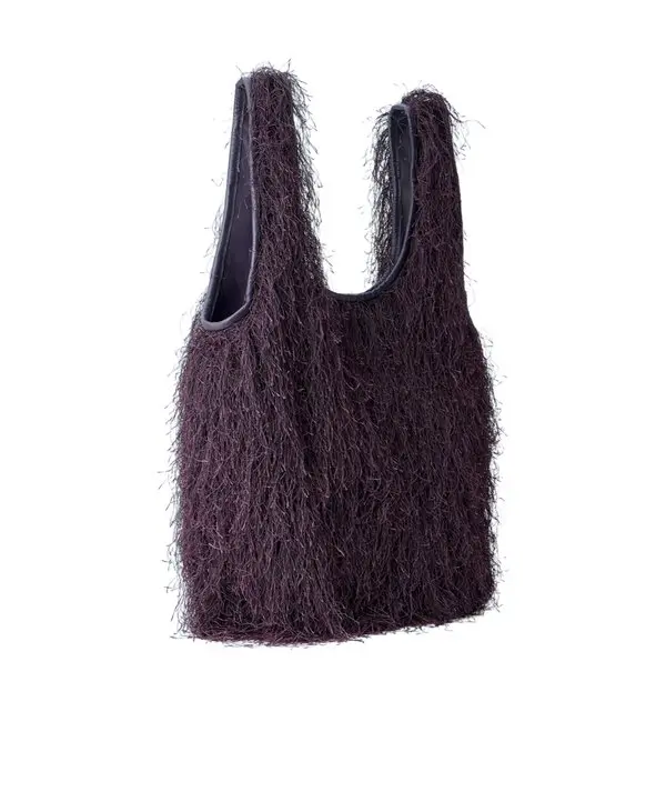 Dries Van Noten Ruffled Small Top Handle Bag