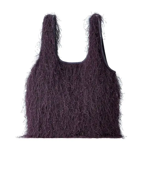Dries Van Noten Ruffled Small Top Handle Bag