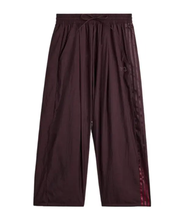 Y3 Gradient 3-stripes Nylon Wide Pants - Night Red