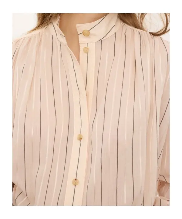 Chloé High-neck Striped Blouse