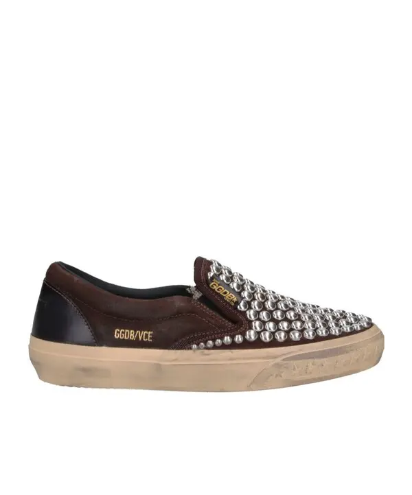 GOLDEN GOOSE Vce Studded Slip-on Sneakers - Brown
