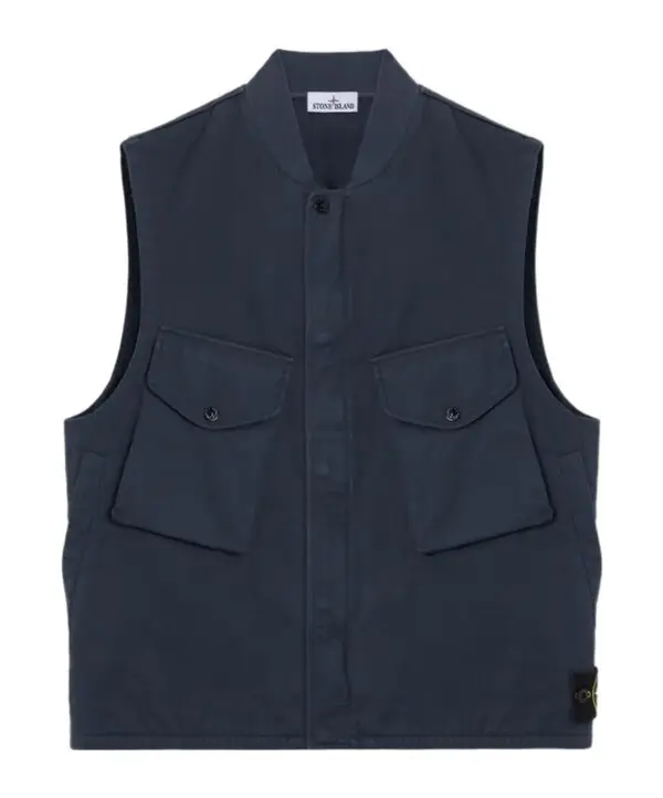 Stone Island Utility Vest With Anti-drop - Navy