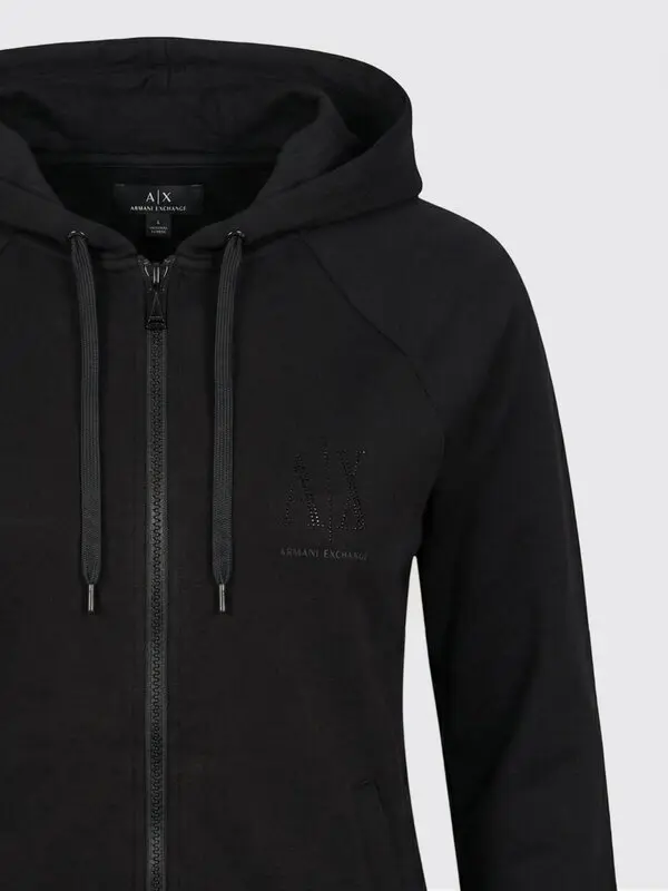 Armani Exchange Rhinestone-embellished Zip-up Hoodie