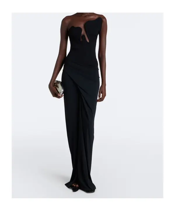 Christopher Esber Salacia Ribbed-knit Jersey Top