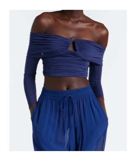 Christopher Esber Marin Draped Off-shoulder Top
