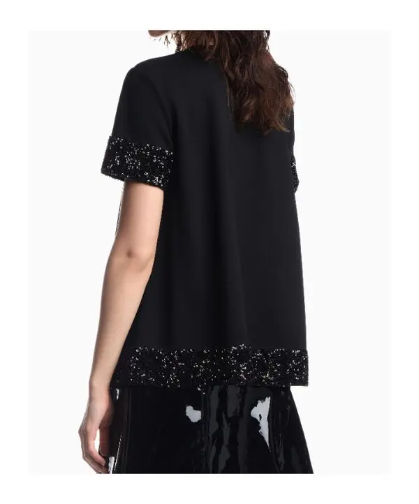 Emporio Armani Embellished Short-sleeve Jumper