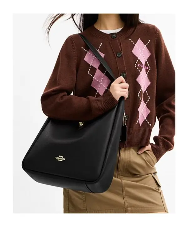 COACH Hadley Large Shoulder Bag - Black