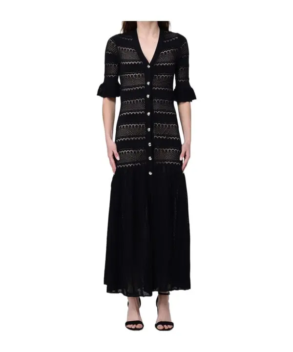 Liu Jo V-neck Maxi Dress - Black