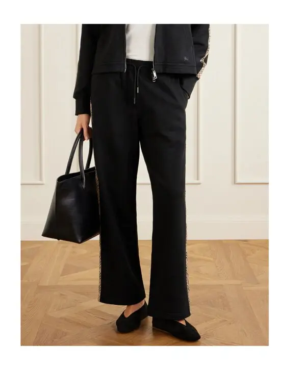 Burberry Drawstring Jogger Pants With Monogram Detail