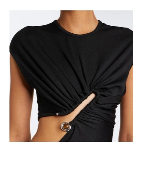 Christopher Esber Droplet Crystal Ribbed-knit Jersey Mini Dress