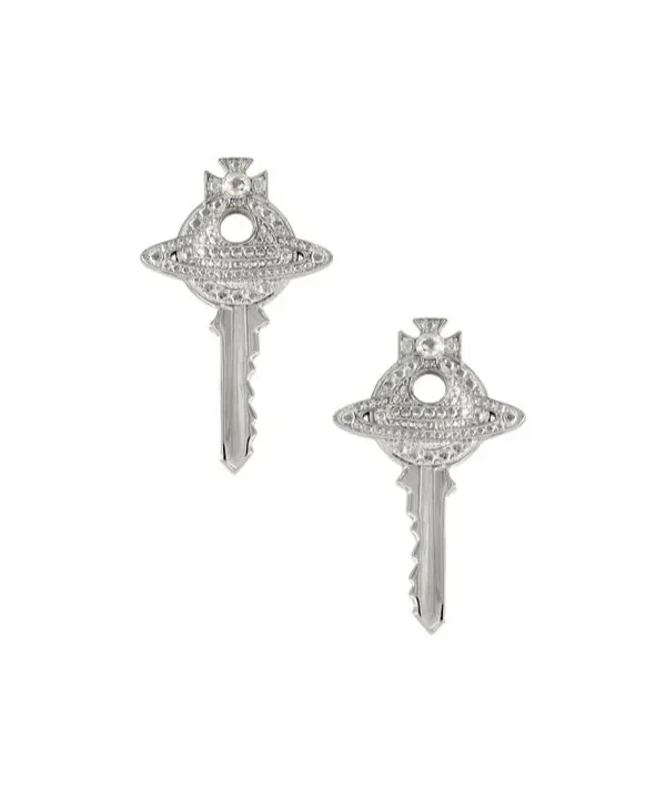 VIVIENNE WESTWOOD Curzio Key Drop Earrings - Platinum