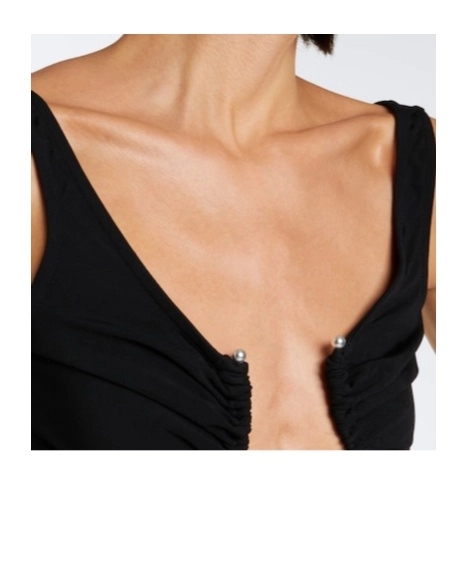 Christopher Esber Salacia Ruched Jersey Mini Dress - Black