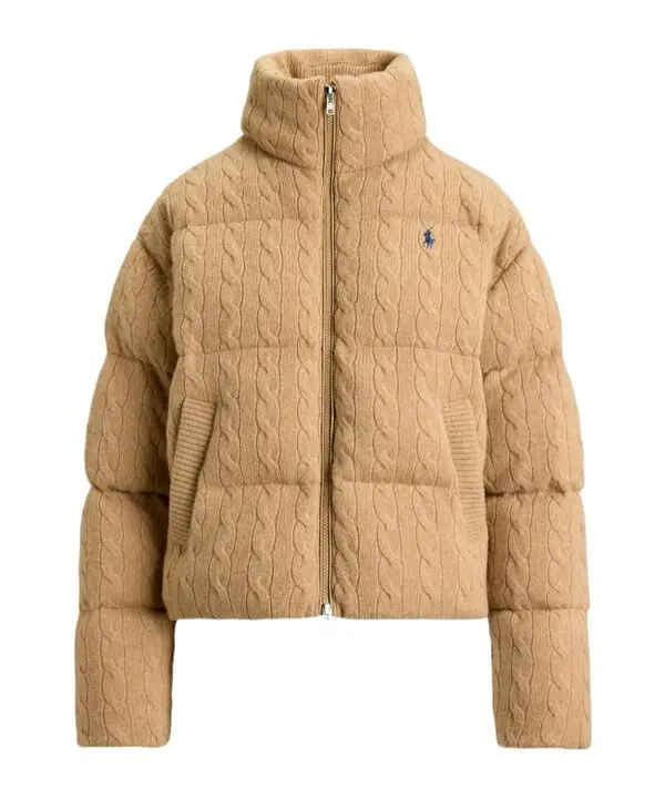Polo Ralph Lauren Cable-knit Quilted Cotton Jacket