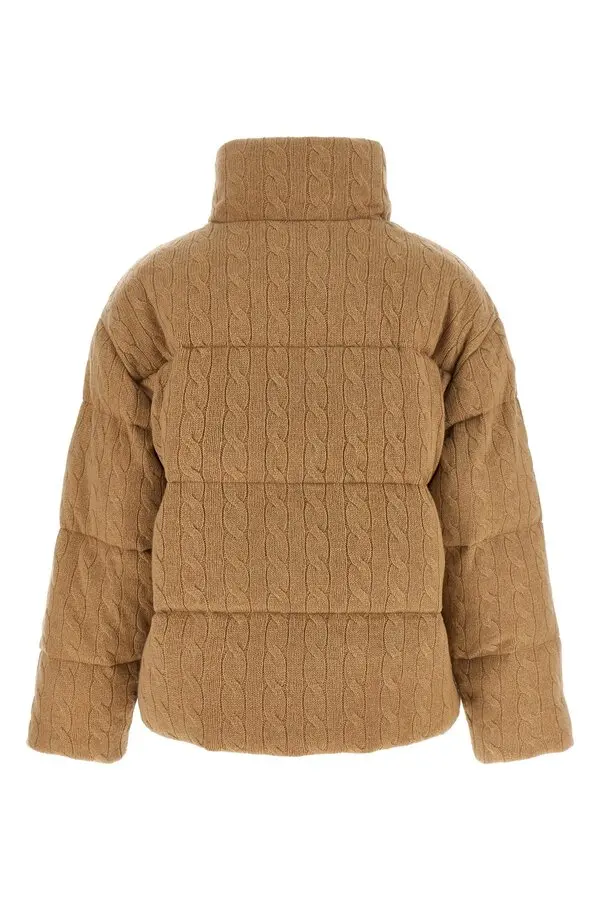 Polo Ralph Lauren Cable Wool-cashmere Puffer Jacket - Light Brown