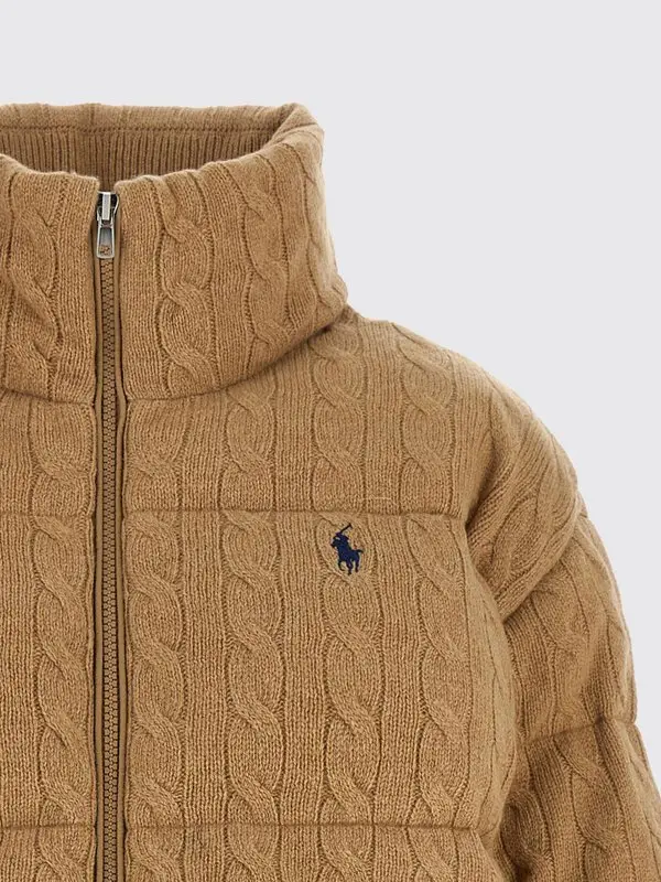 Polo Ralph Lauren Cable Wool-cashmere Puffer Jacket - Light Brown