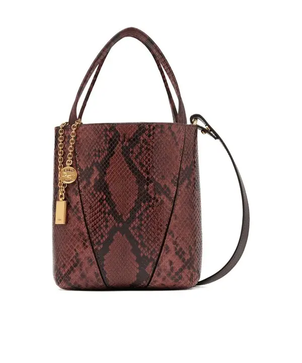 Chloé Small Spin Tote Bag - Redwood
