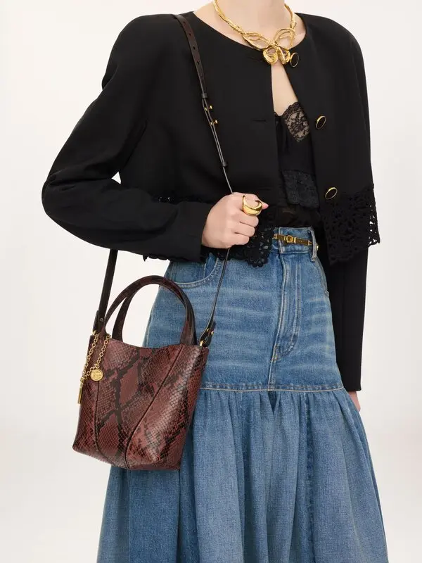 Chloé Small Spin Tote Bag - Redwood