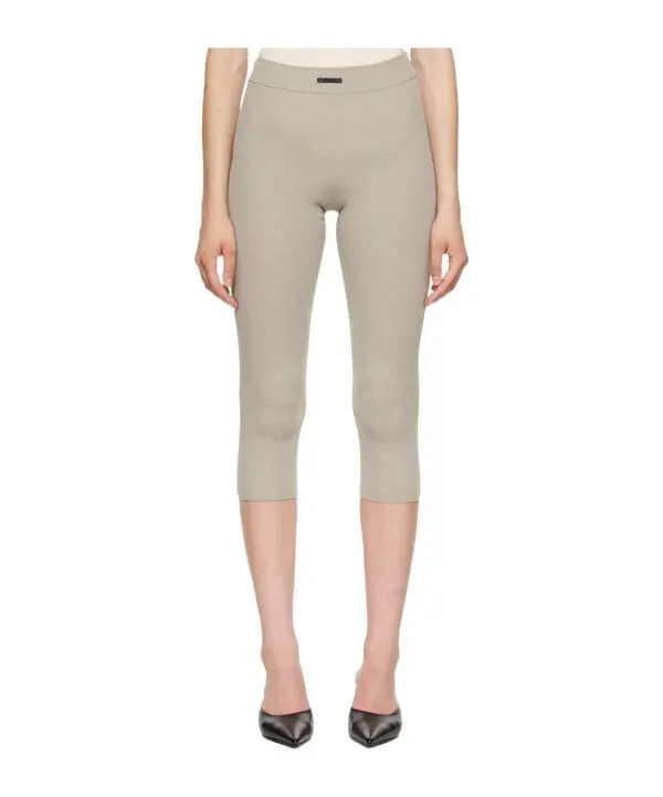 Fear Of God Ribbed Knit Cropped Leggings - Light Brown