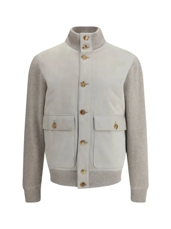 Brunello Cucinelli High-neck Buttoned Jacket