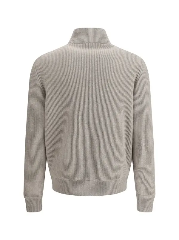 Brunello Cucinelli High-neck Buttoned Jacket - Gray