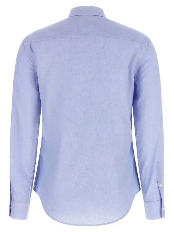 Polo Ralph Lauren Tie Neck" Embroidered Logo Button-up Shirt - Blue