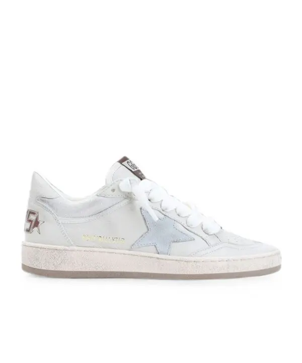 GOLDEN GOOSE Ballstar Low-top Sneakers - Cream/gray