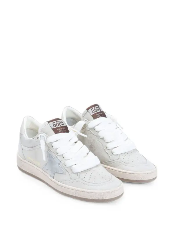 GOLDEN GOOSE Ballstar Low-top Sneakers - Cream/gray