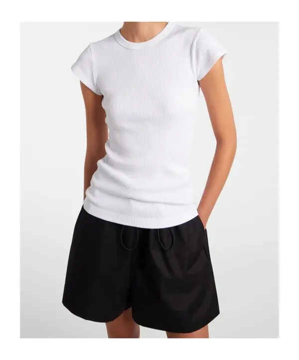 AGOLDE Edison Ribbed-knit T-shirt