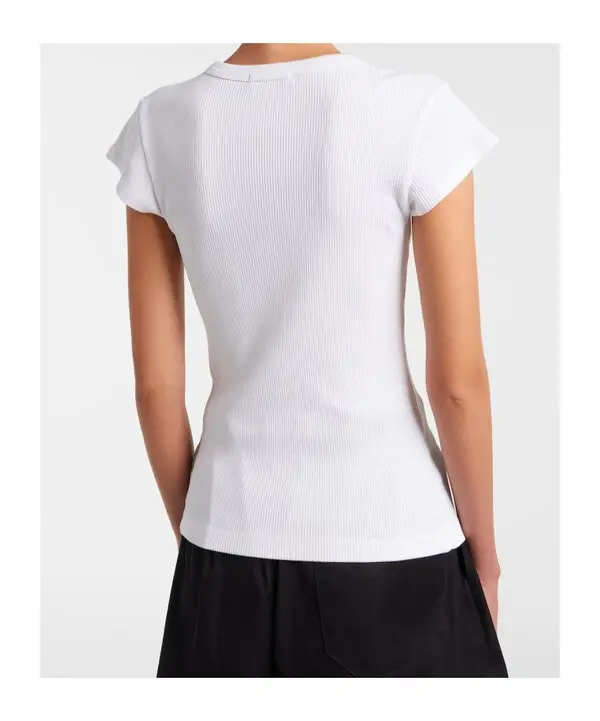 AGOLDE Edison Ribbed-knit T-shirt