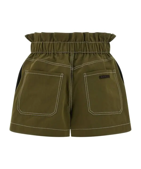 Marni Gabardine Contrast Stitched Shorts