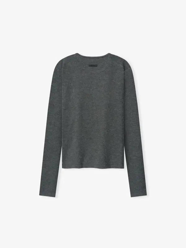 Fear Of God Long Sleeve Knit Crewneck With Back Logo Patch