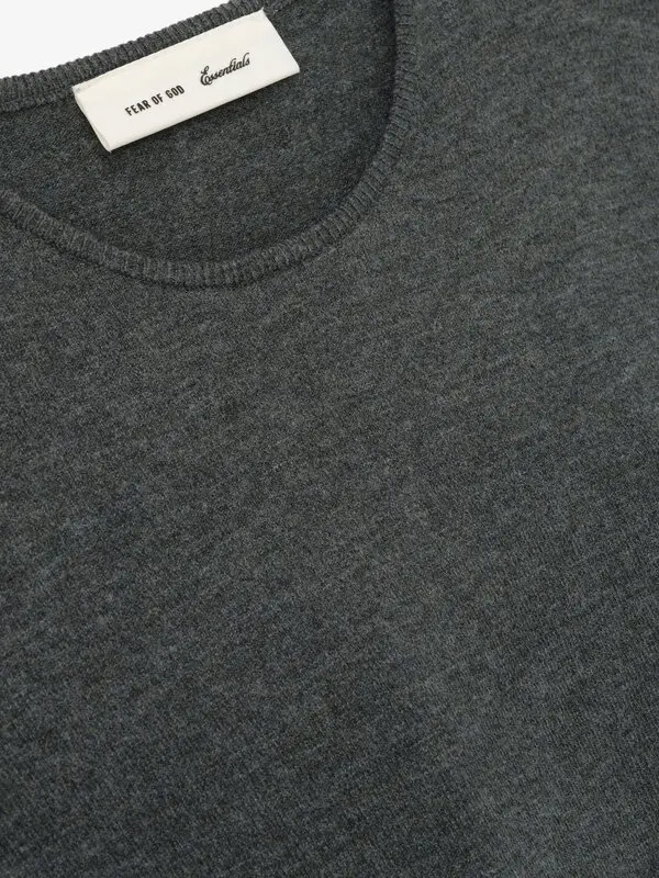 Fear Of God Long Sleeve Knit Crewneck With Back Logo Patch