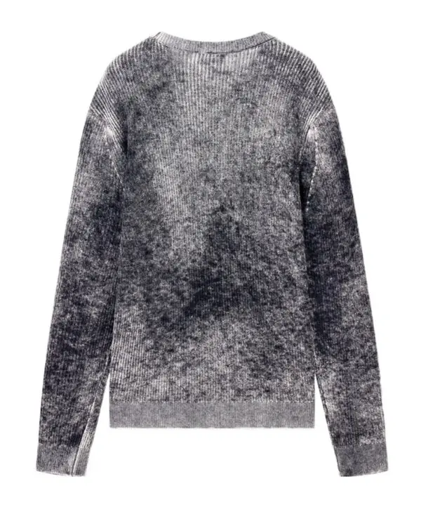 Emporio Armani Ribbed Jumper With Mélange Effect