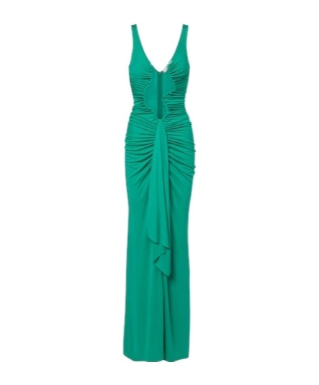 Christopher Esber Salacia Ruched Jersey Maxi Dress - Green
