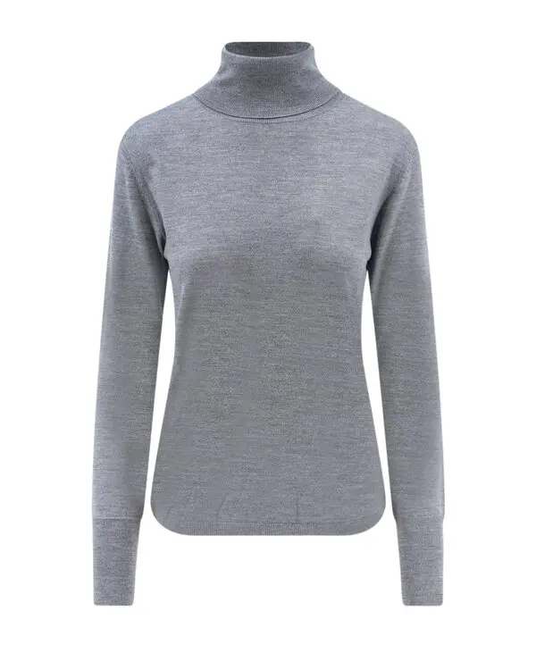 Aspesi Long-sleeved Turtleneck Knit Top - Gray